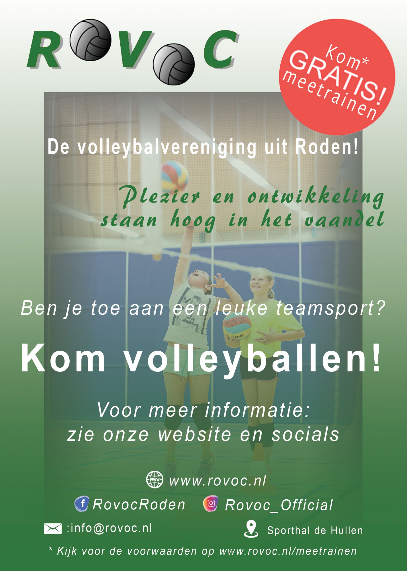 Mee trainen - Volleybalvereniging Rovoc